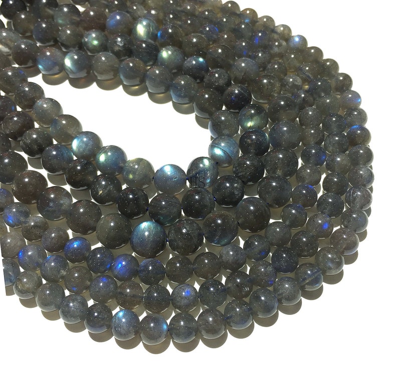Natural Gray Labradorite Round Beads Healing Gemstone Loose - Etsy