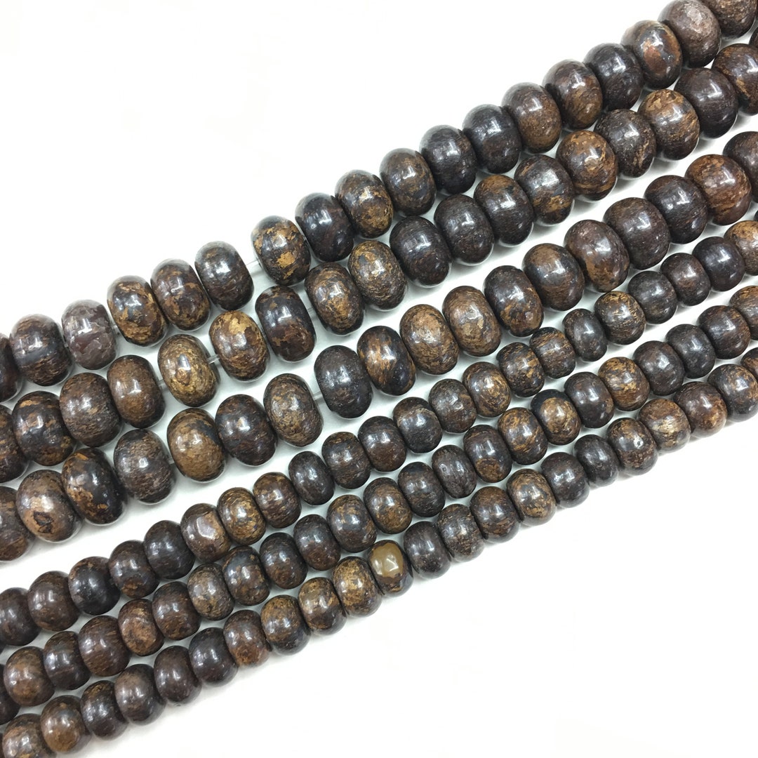 Natural Bronzite or Brown Jasper Rondelle Healing & Energy Gemstone ...