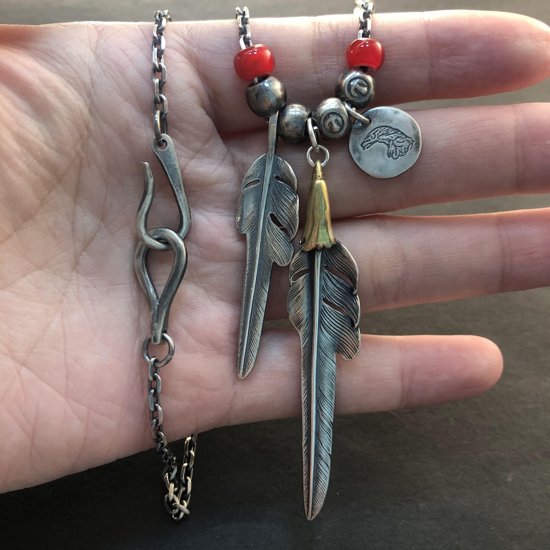 Japan Takahashi Goro Feather Bird Necklace Set Larry Smith Necklace ...