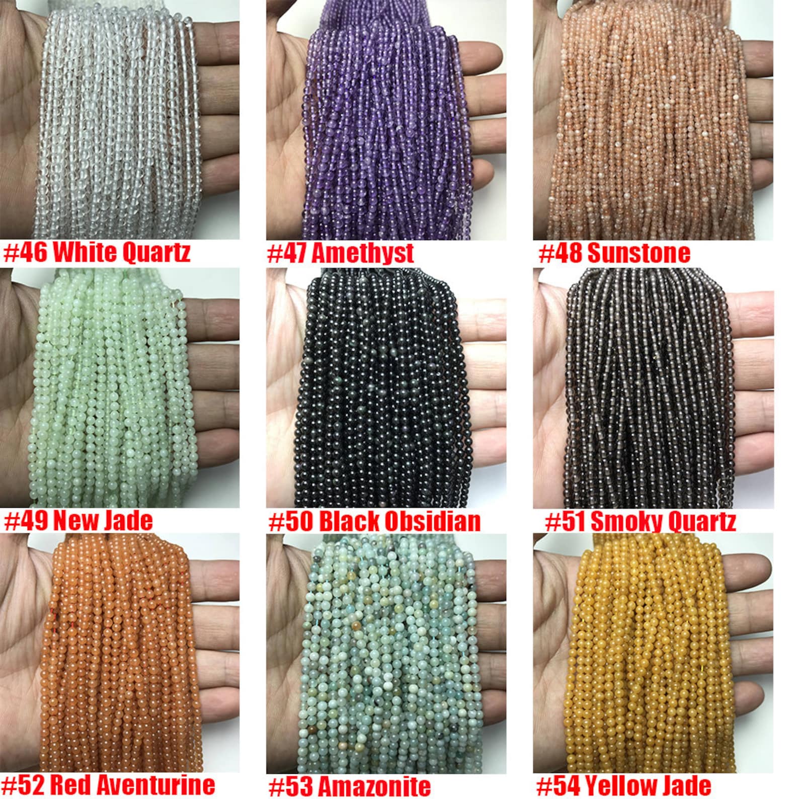 2MM3MM Natural Round Shape Bead Small Size Gemstone Loose - Etsy