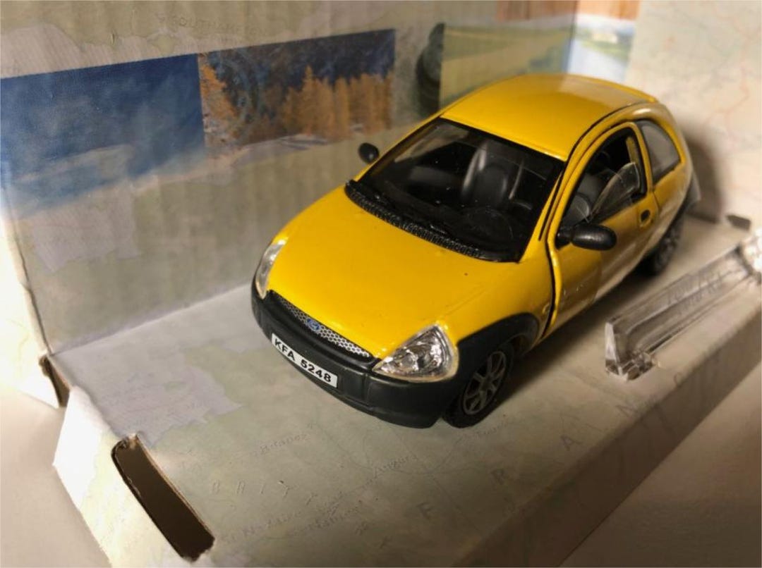 Cararama Ford Ka Diecast Model Car - Scale 1/43 - Yellow - Diecast ...