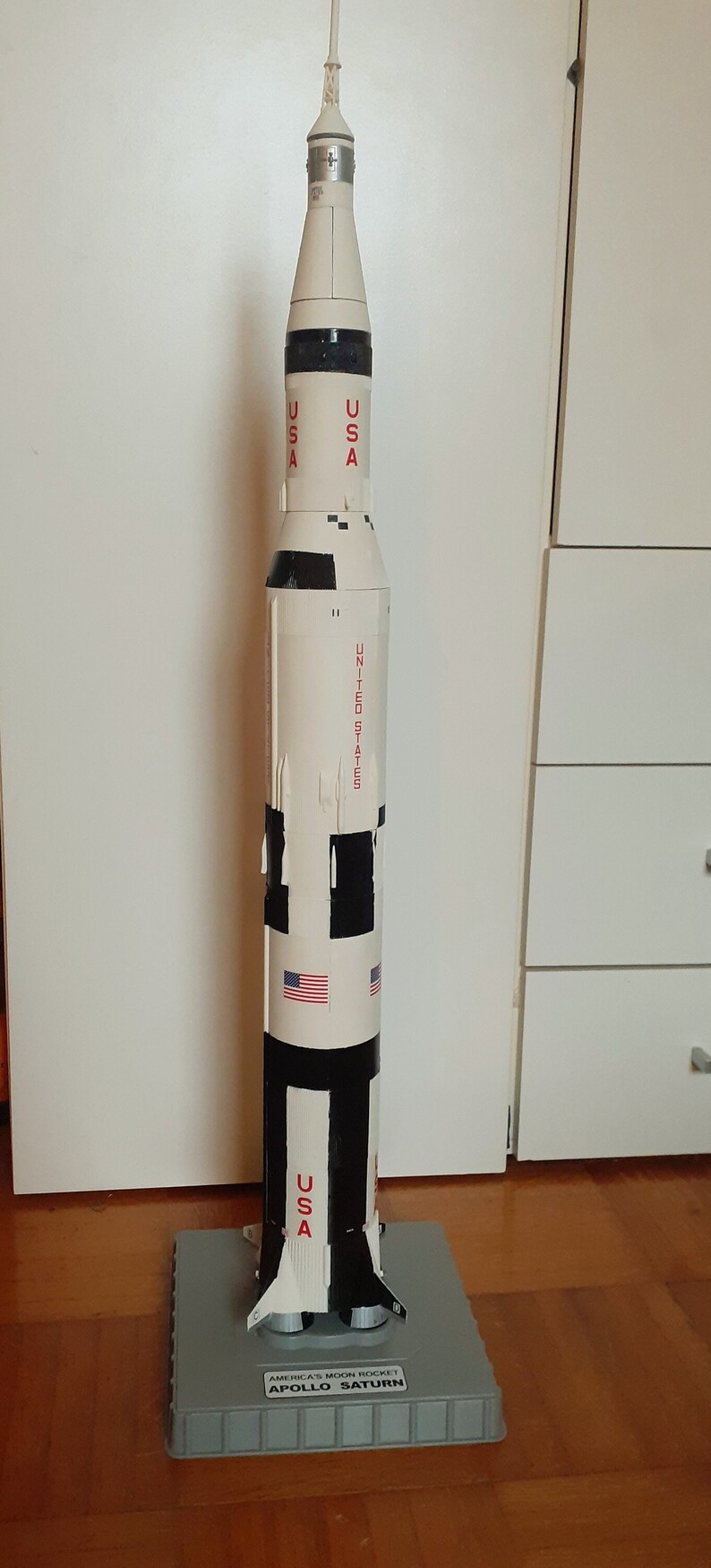 Saturn V Apollo Rocket Display Model 815mm 31in Big Rocket Detailed ...