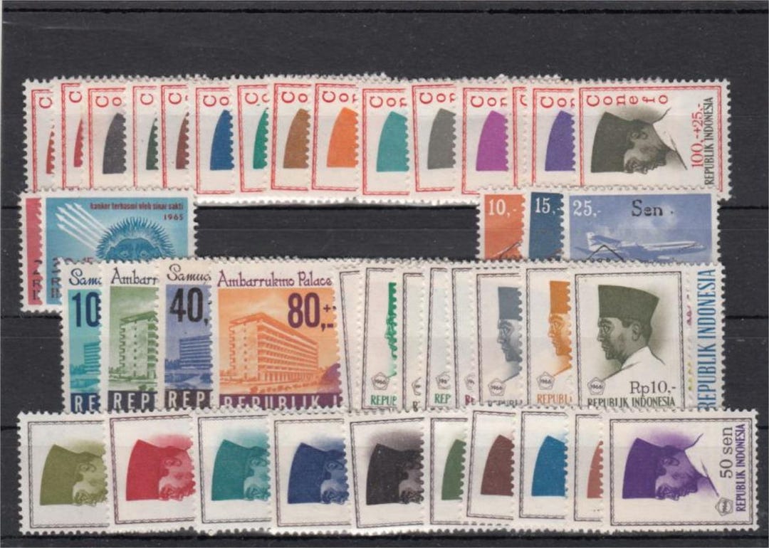 International MANY ERAS 1920s-1990s Vintage Postage Stamp Collection ...
