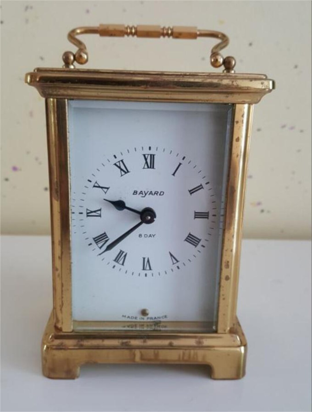 Bayard Metal and Brass Table Clock - Made in France 1940-1960 - Gold ...