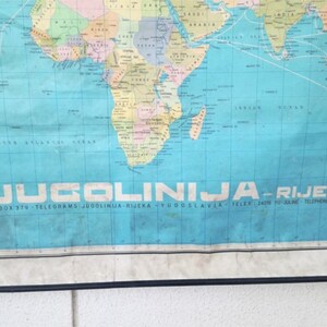 Old Vintage Map of JUGOLINIJA Yugoslav Shipping Company From 1967 ...