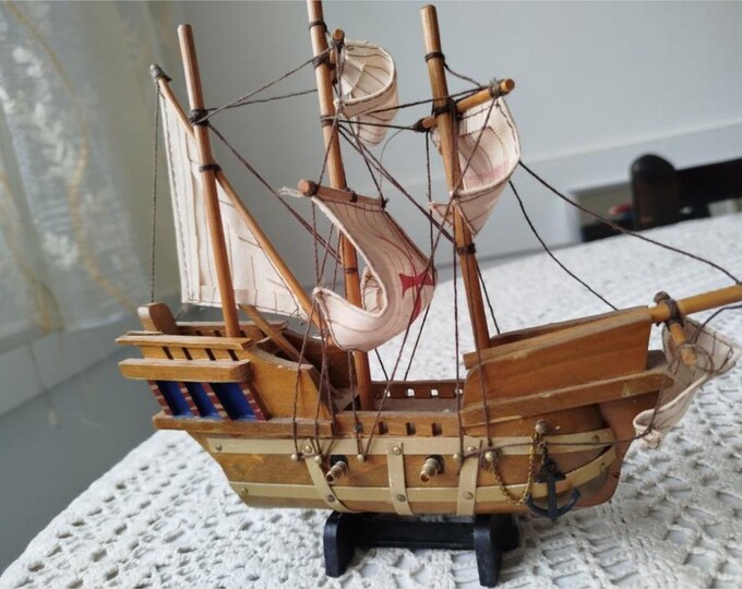 Spanish Sailing Ship Carrack Galley Galleon Wooden Model Hand Made ...