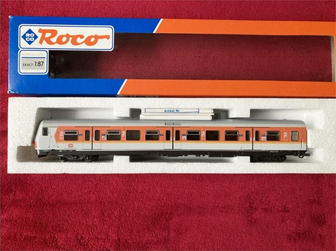 Roco Sbahn Railroad Passenger Wagon - Roco #44676 - White/orange - Dc ...