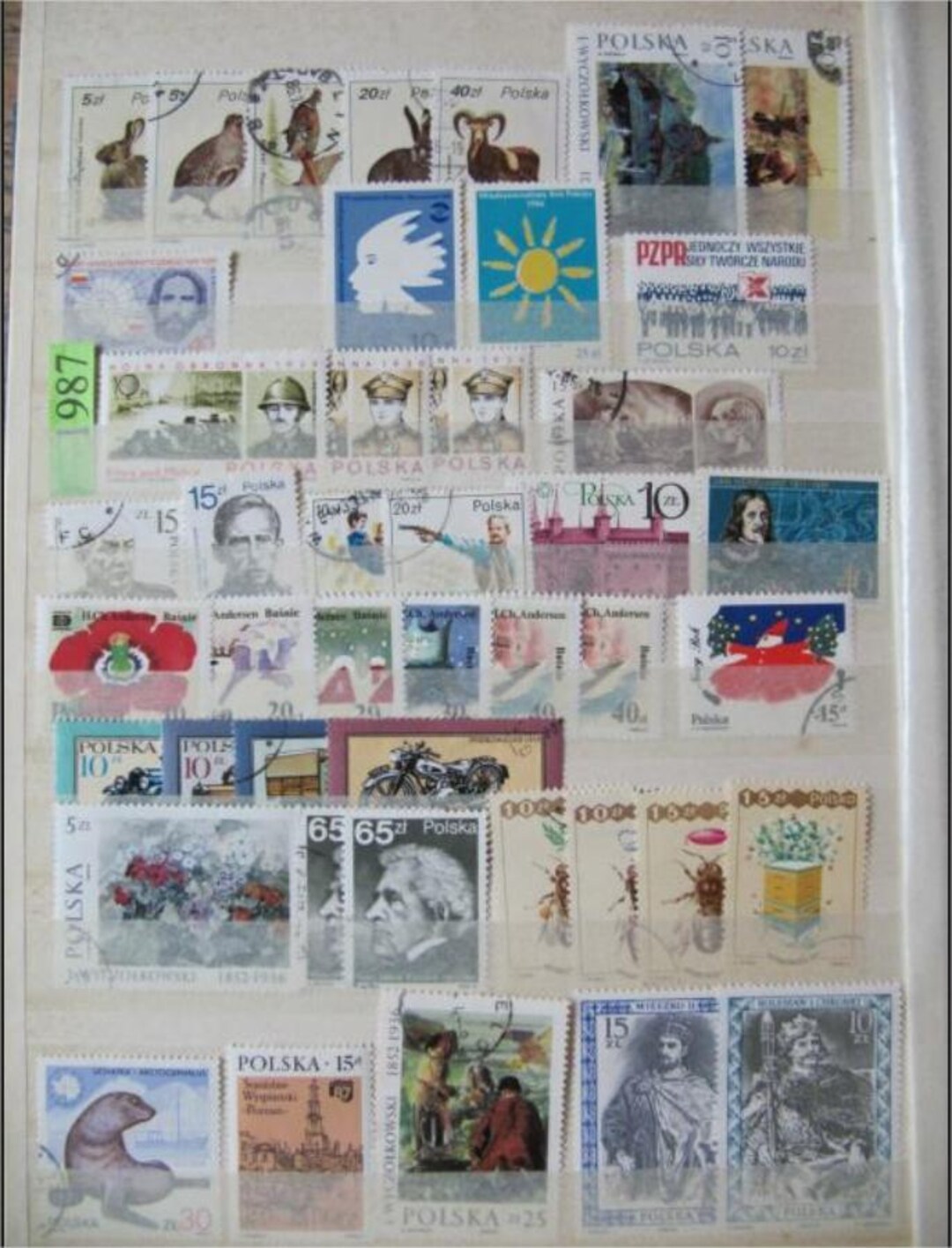 Poland Polish Large Postage Stamp Collection 1983-1993 Schaubek Paper ...