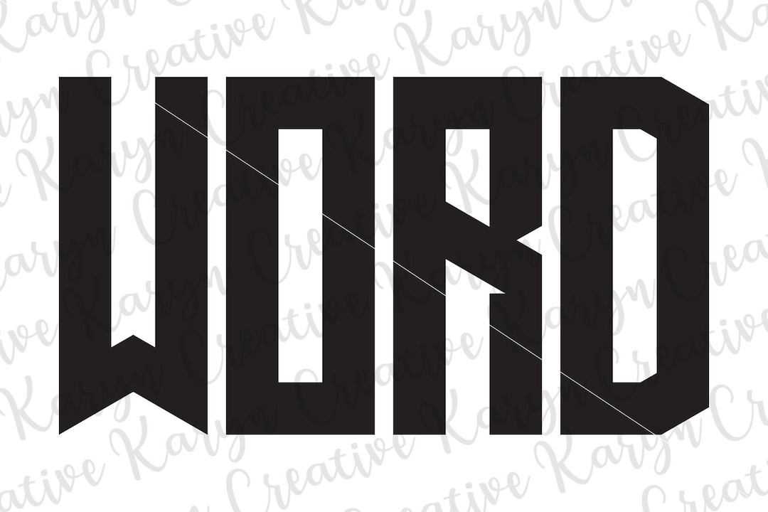 WORD SVG Cut File Stencil Svg Files for Silhouette Svg Files for Cricut ...