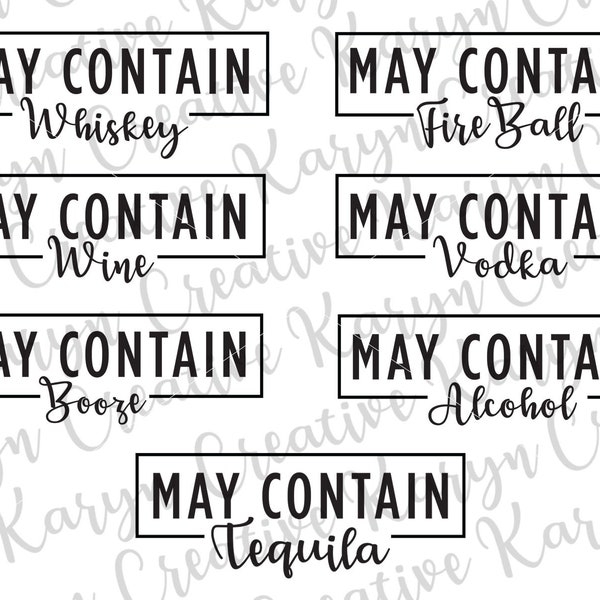 May Contain Alcohol Svg - Etsy
