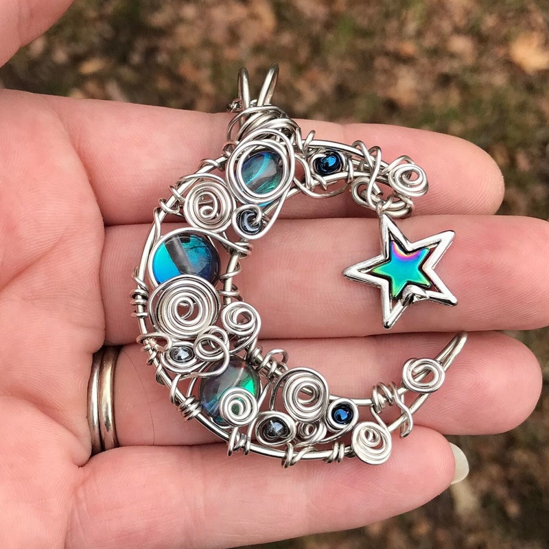 Wire Wrapped Moon - Etsy