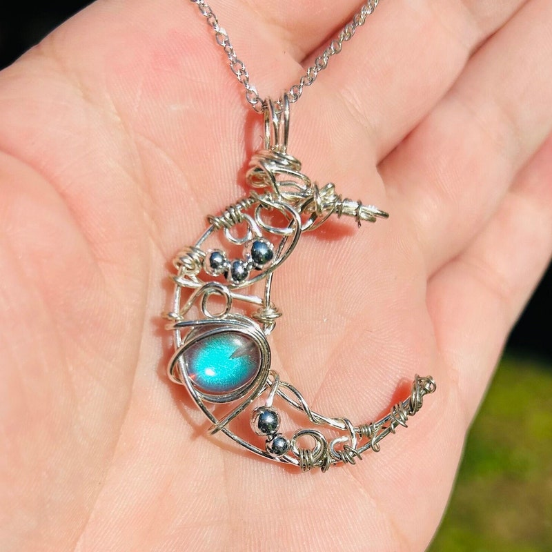 Wire Wrapped Moon - Etsy