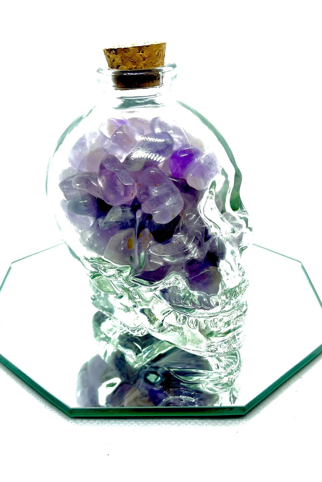 Skull, Potion Bottle, Amethyst, Amethyst Crystals, - Etsy