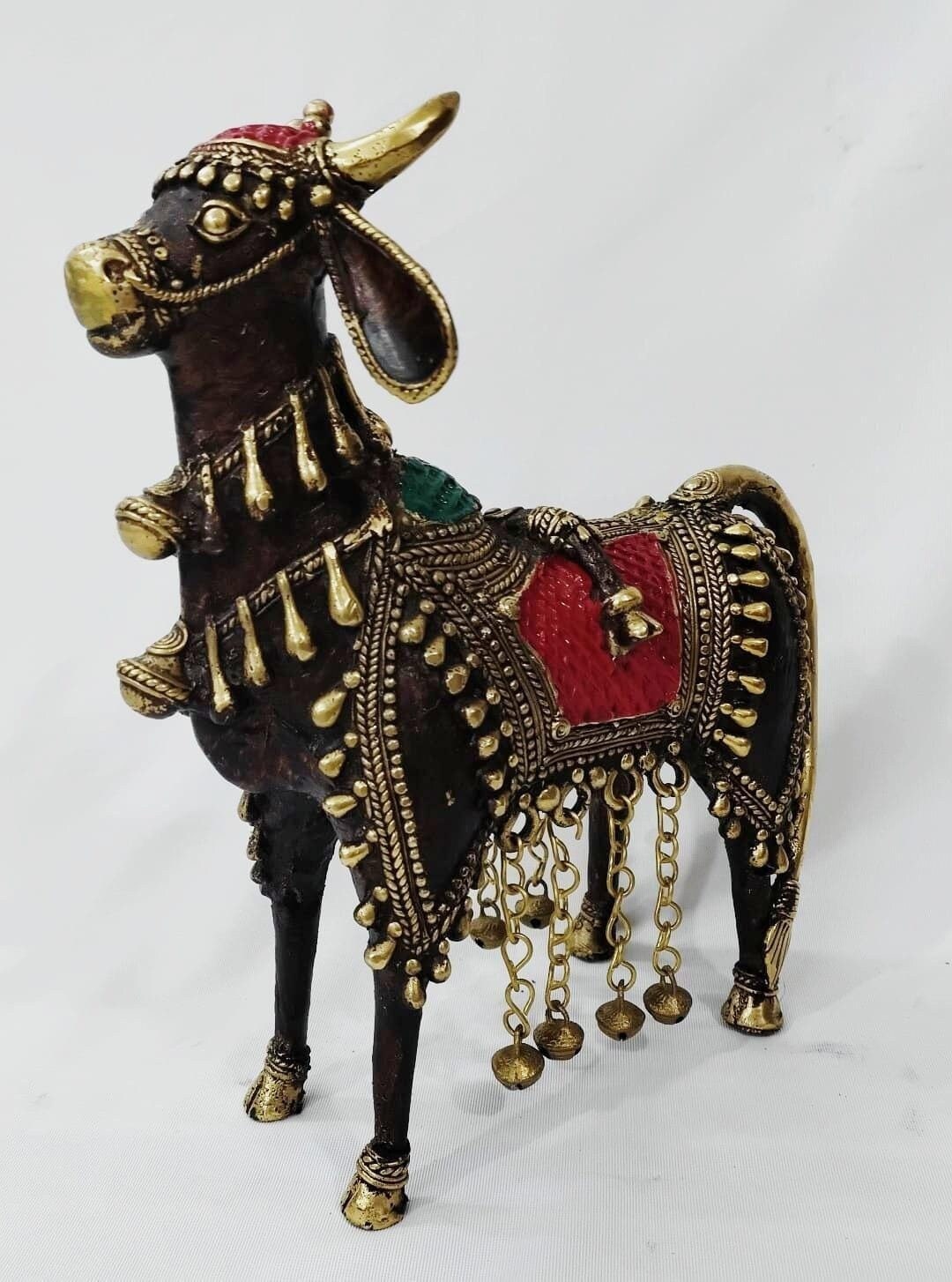 Dhokra Art Five Leg Nandi With Bells Statue - Etsy