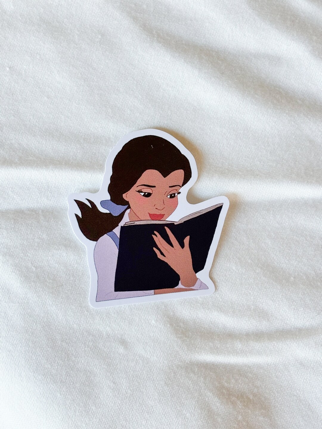 Belle Reading Sticker - Etsy