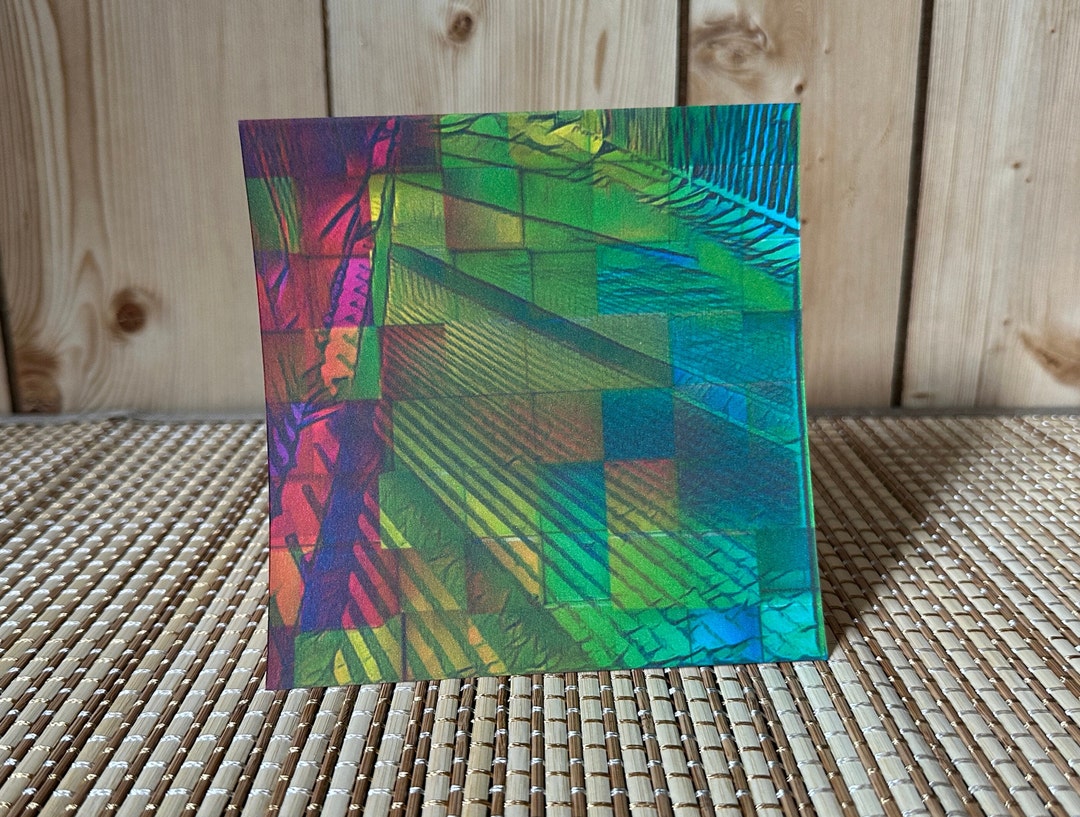 Colourful Graphic - 5X5 Blank Greeting Note Card - Includes Envelope ...