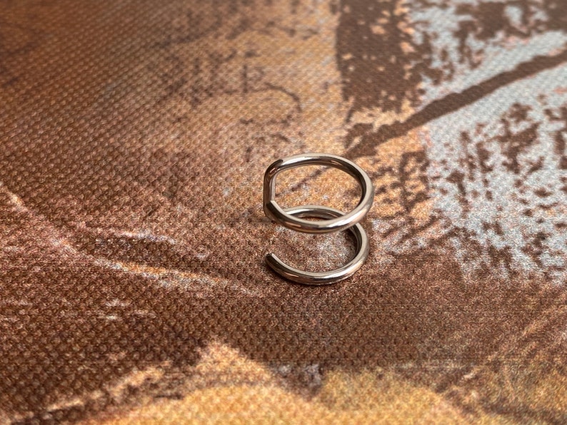 Double Cuff Ear Clips Stainless Steel Cuff Clips on Non | Etsy