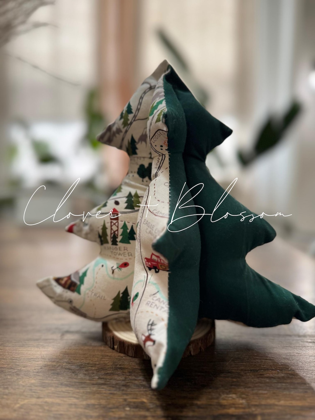 Stuffed Christmas Trees/ Holiday Decor/ Toddler Friendly/ Vintage Style ...