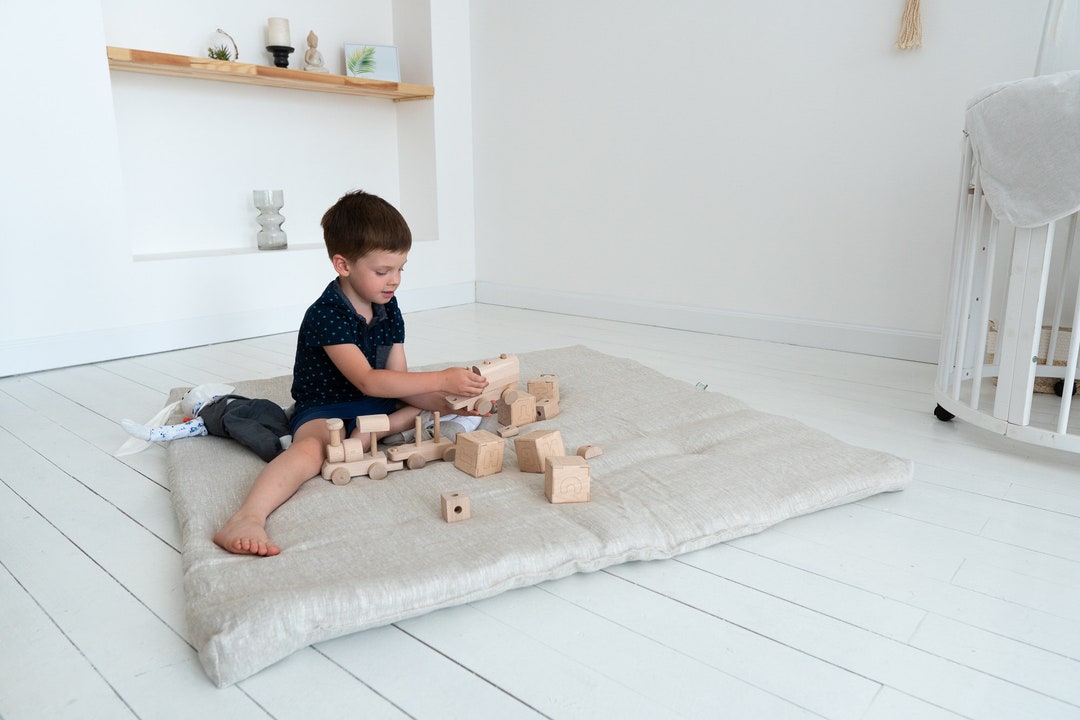 Organic Play Mat Hemp Crawling Mat Linen Baby Play Blanket Development ...