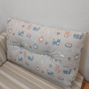 Organic Bedside Cushion.cushion Prop.linen Pillow Triangular.backrest ...