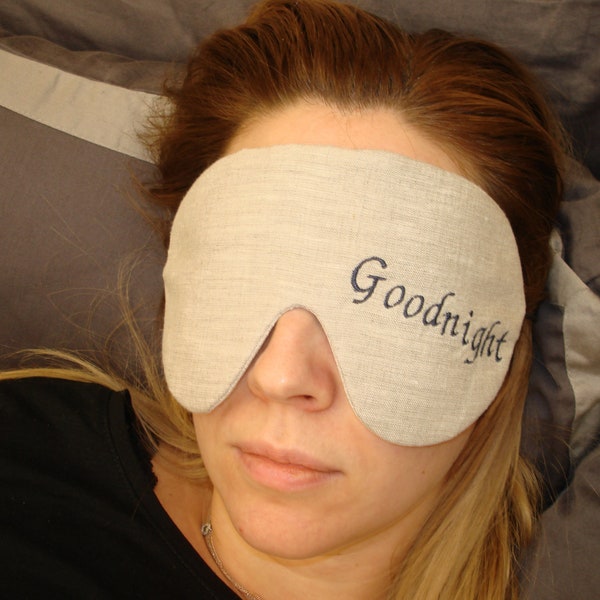 Embroidered Linen Mask - Etsy