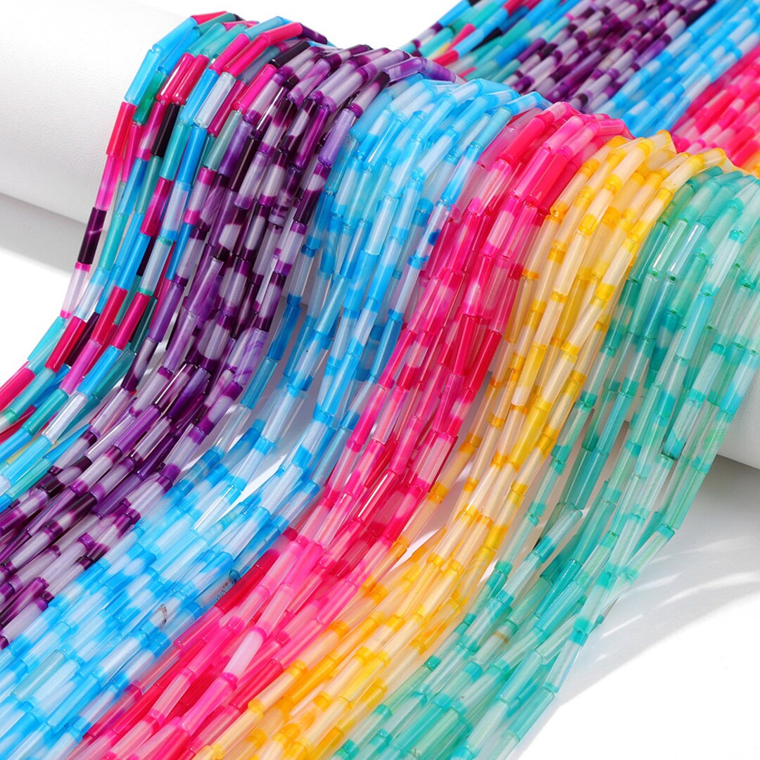 Natural Tube Beads,tube Pipe Stone Beads,gemstone Cylinder Tube Beads ...