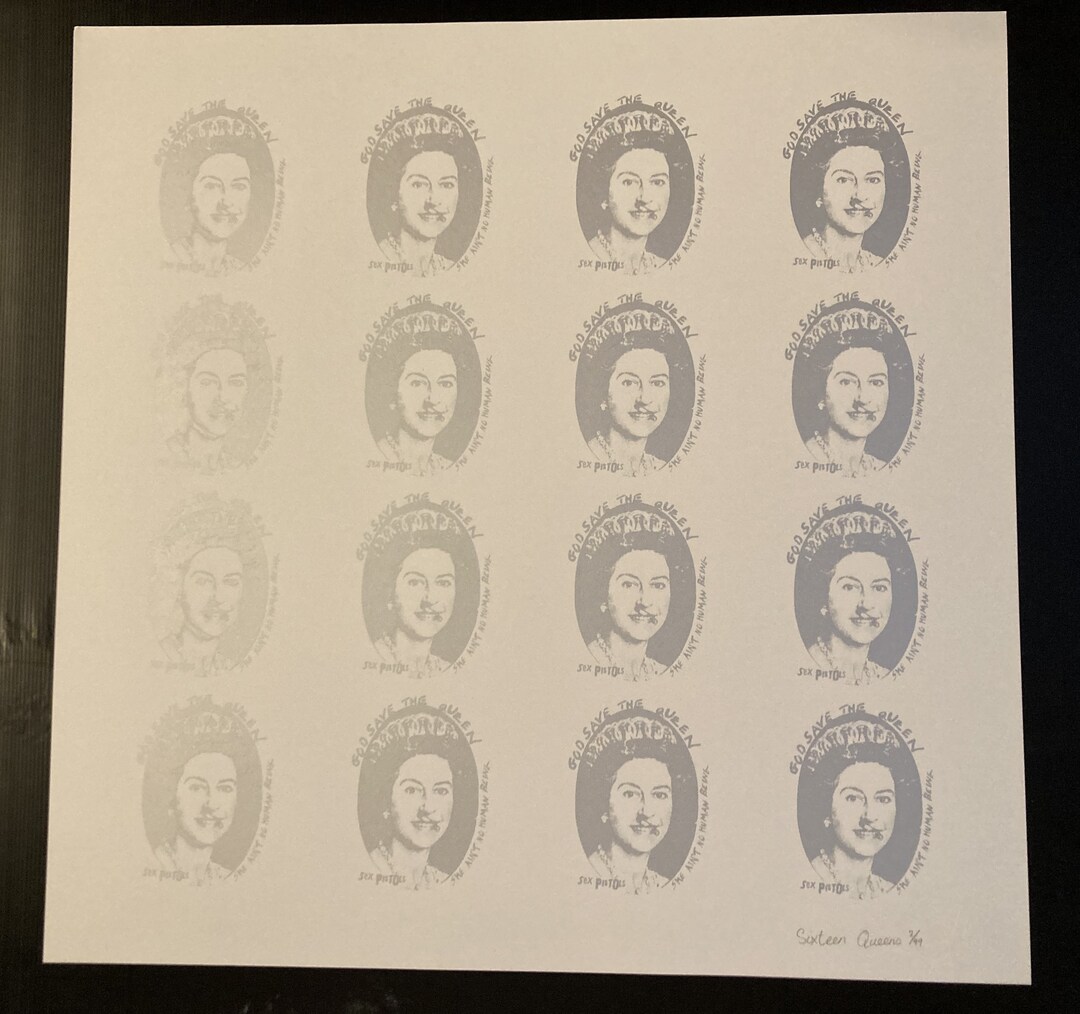 Sex Pistols '16 Queens' Poster: Jamie Reid Art, Limited Edition - Etsy