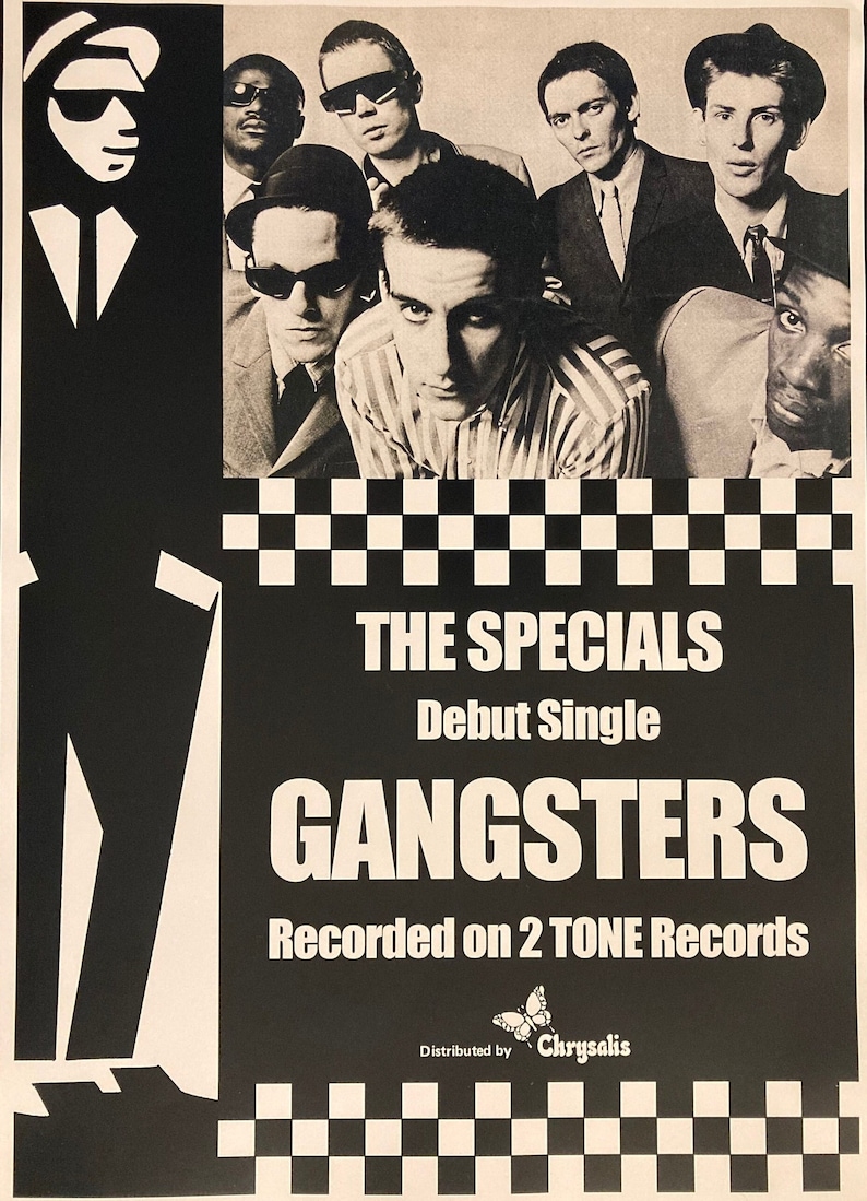 The Specials Promotional Punk Poster - Gangsters Debut Single on 2 Tone ...