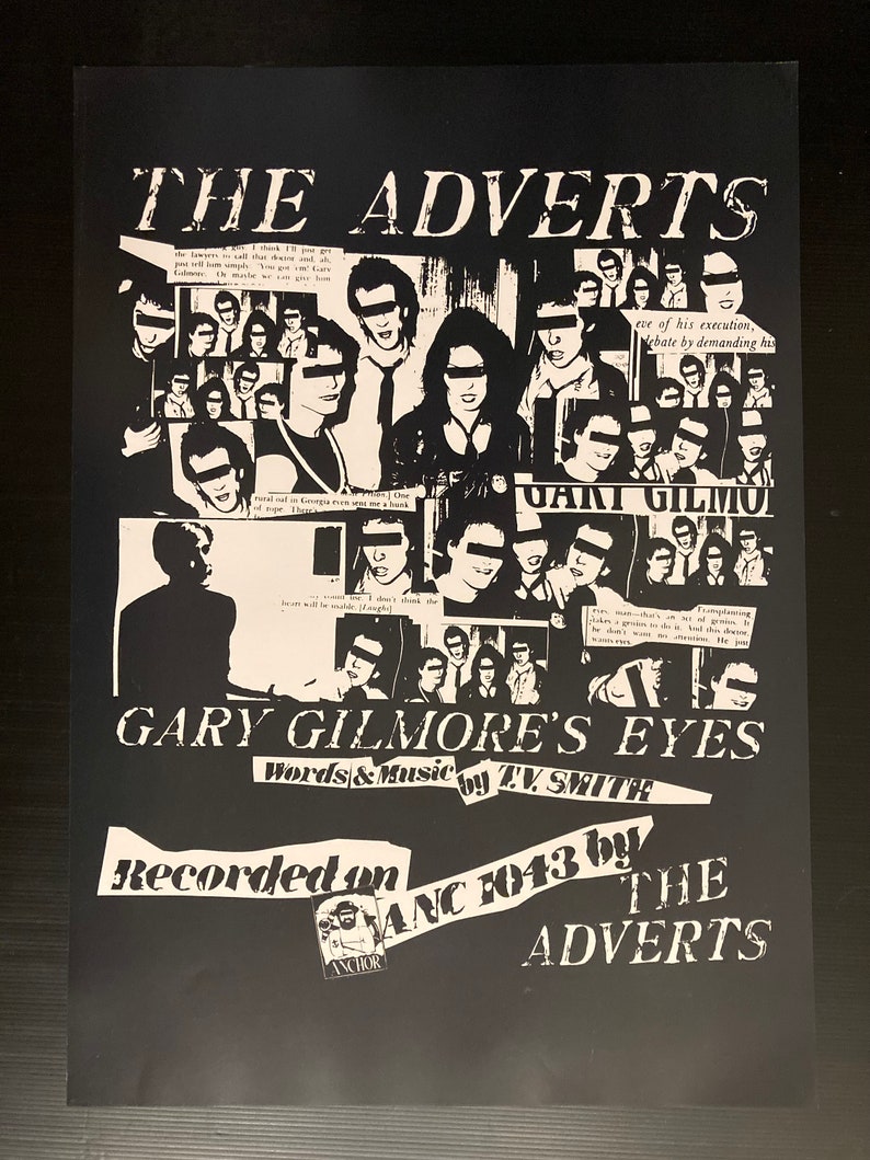 The Adverts Promotional Punk Poster - Gary Gilmores Eyes New Single ...