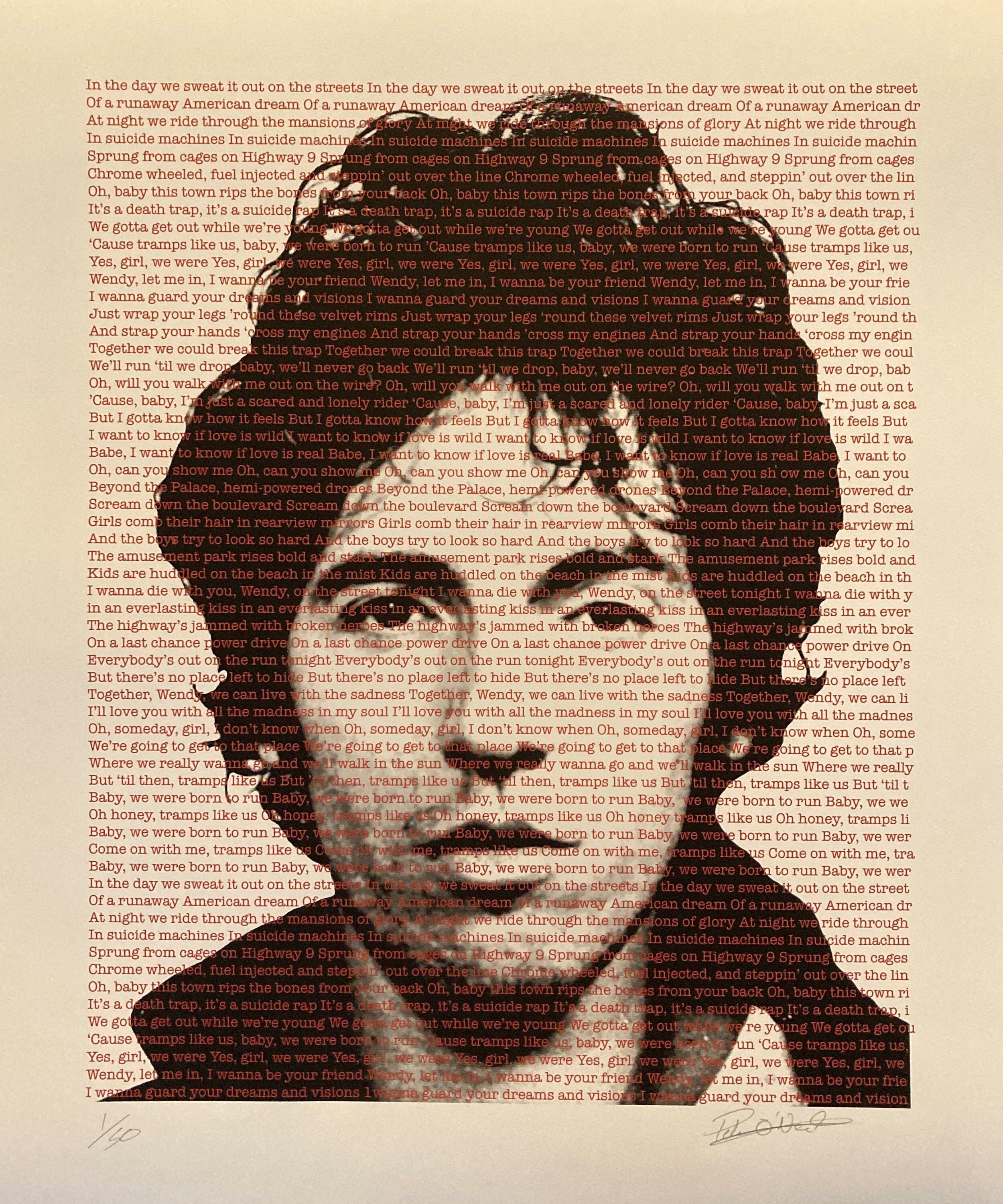 Bruce Springsteen Original Poster Print - Limited Edition Signed ...