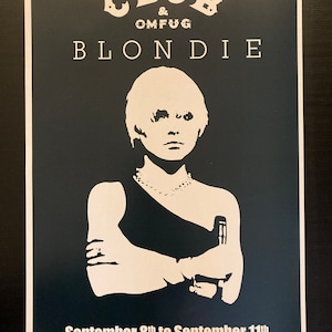 Blondie Concert Poster - Live at Cbgbs New York City September 1977. Fantastic Reprinted Edition ...