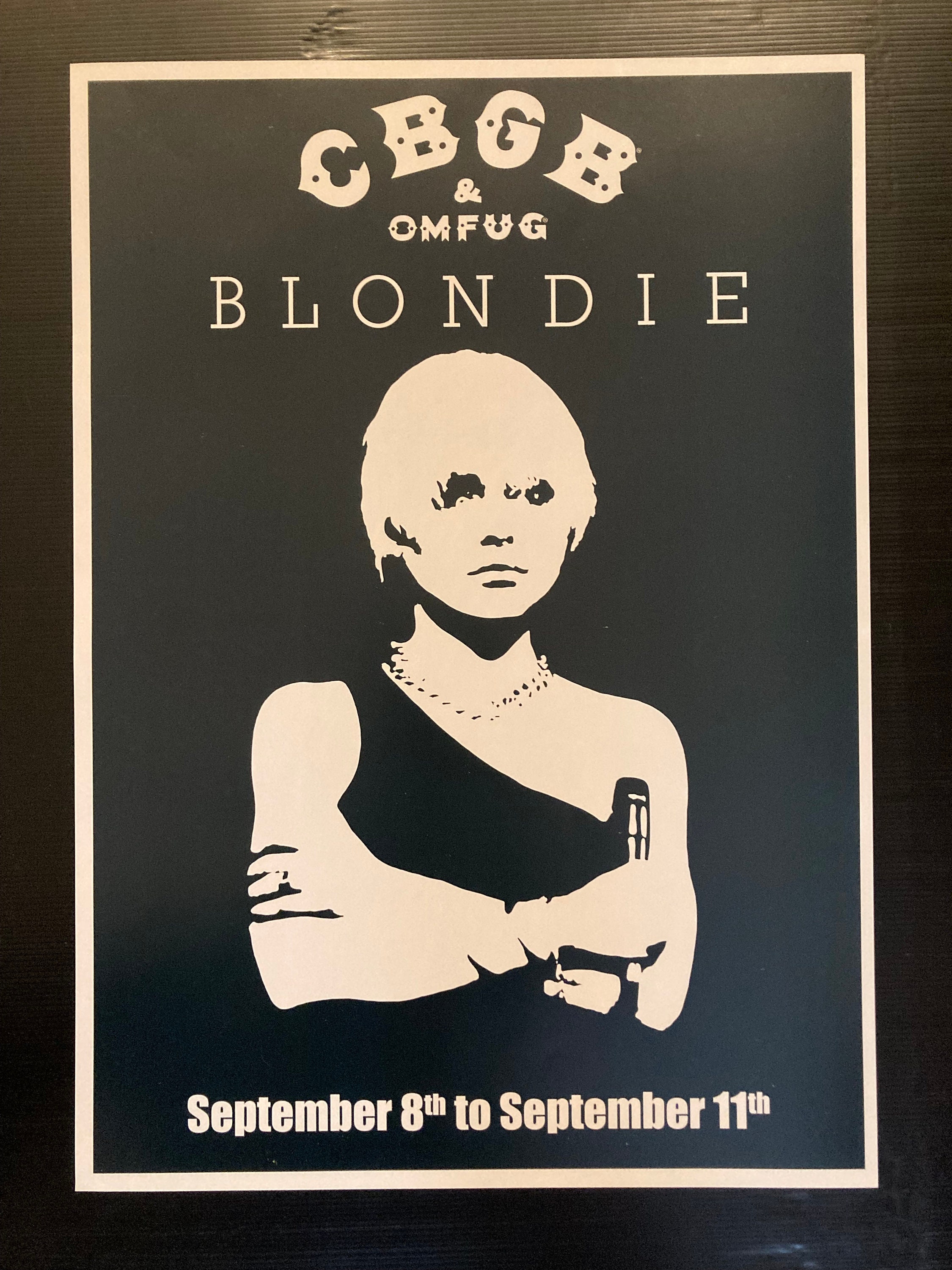 Blondie Concert Poster - Live at Cbgbs New York City September 1977 ...