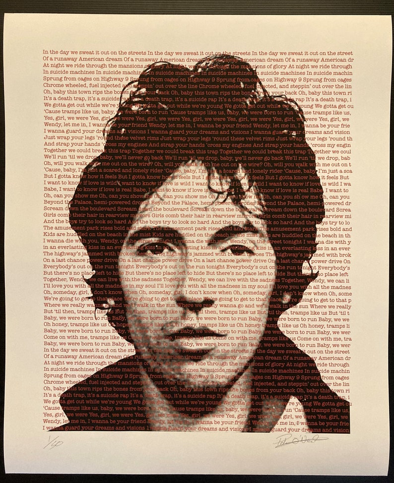 Bruce Springsteen Original Poster Print - Limited Edition Signed & Numbered by Artist Pete O ...