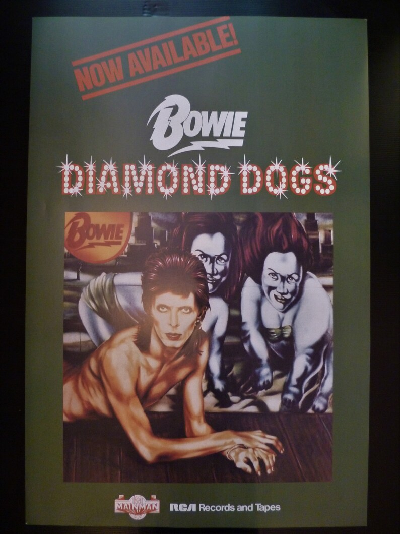 David Bowie Poster Promo Advertising Diamond Dogs Album 1974 Fantastic ...
