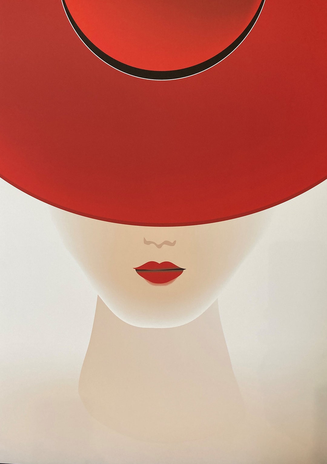 Art Deco Style Lady and Hat Original Design Advertising Poster - Fine ...