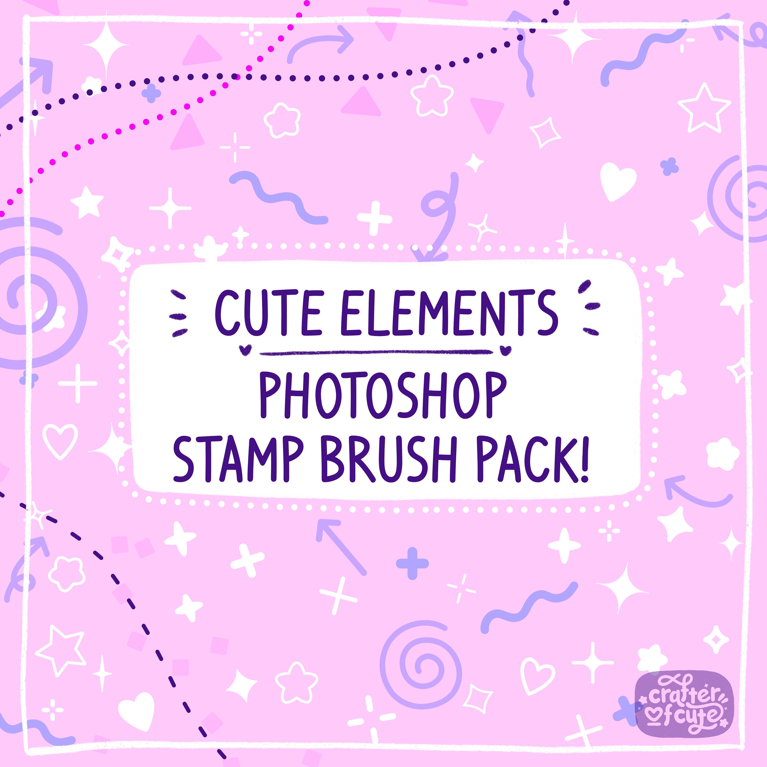 Cute Elements Photoshop Stamp Brush Pack Sparkle brushes | Etsy