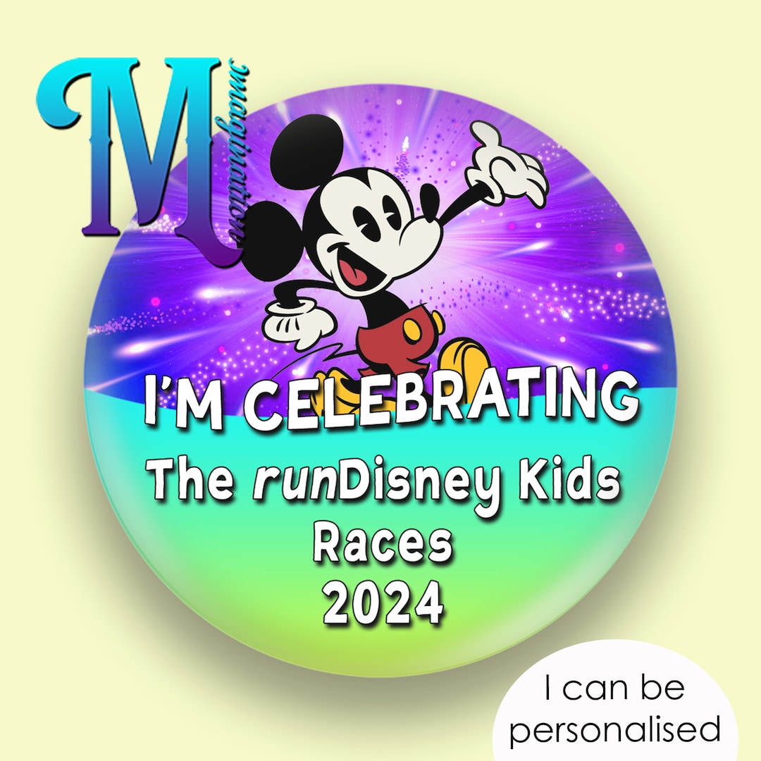 Run Disney Kids Races 2024 Celebration Personalised Custom Disney ...
