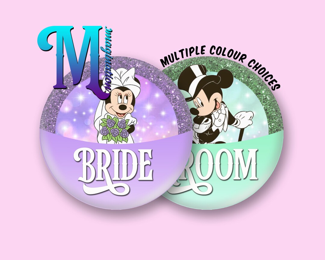 Mickey and Minnie Bride and Groom Custom/personalised - Etsy