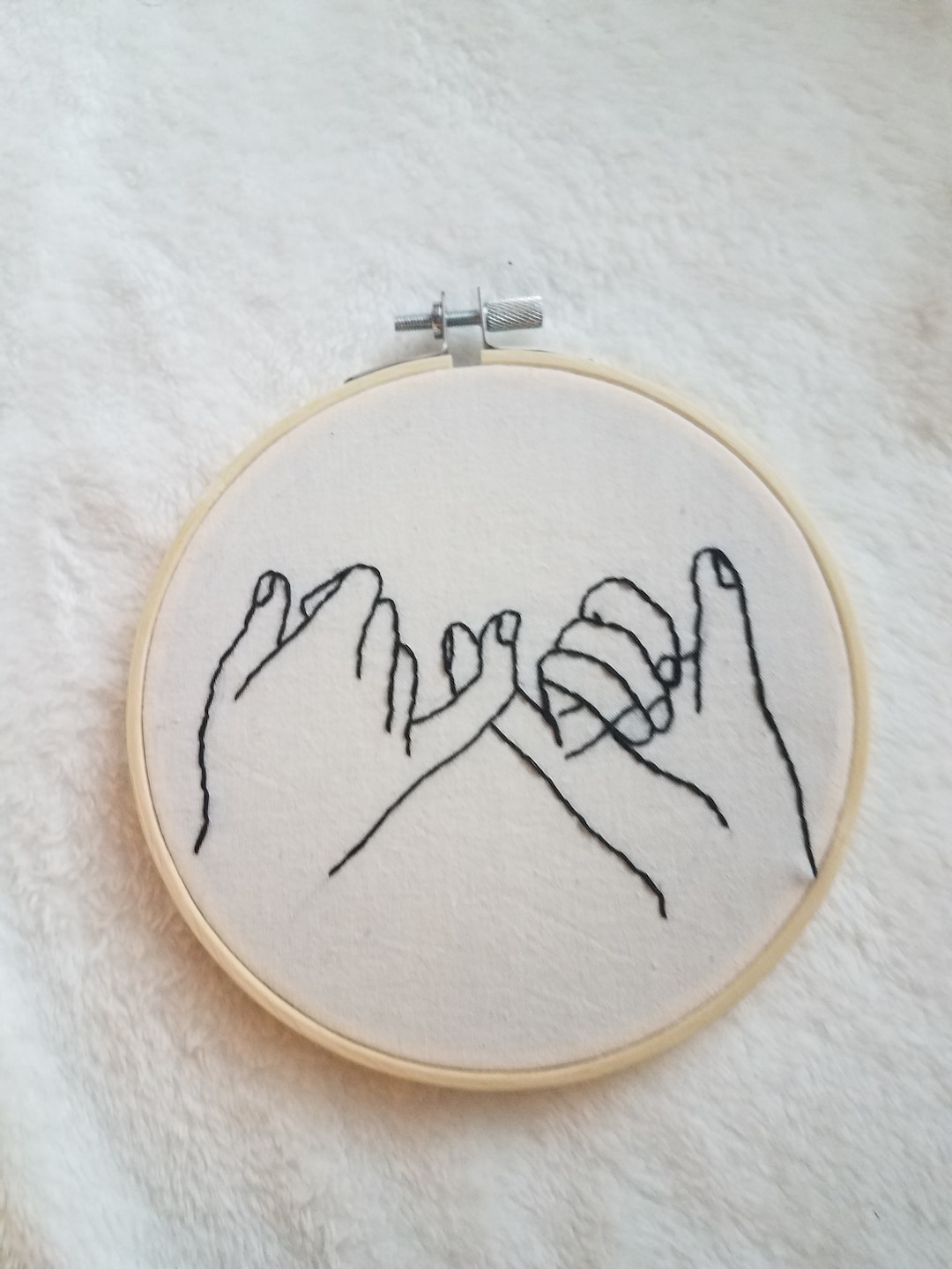 Pinky Promise Handmade Embroidery Hoop - Etsy