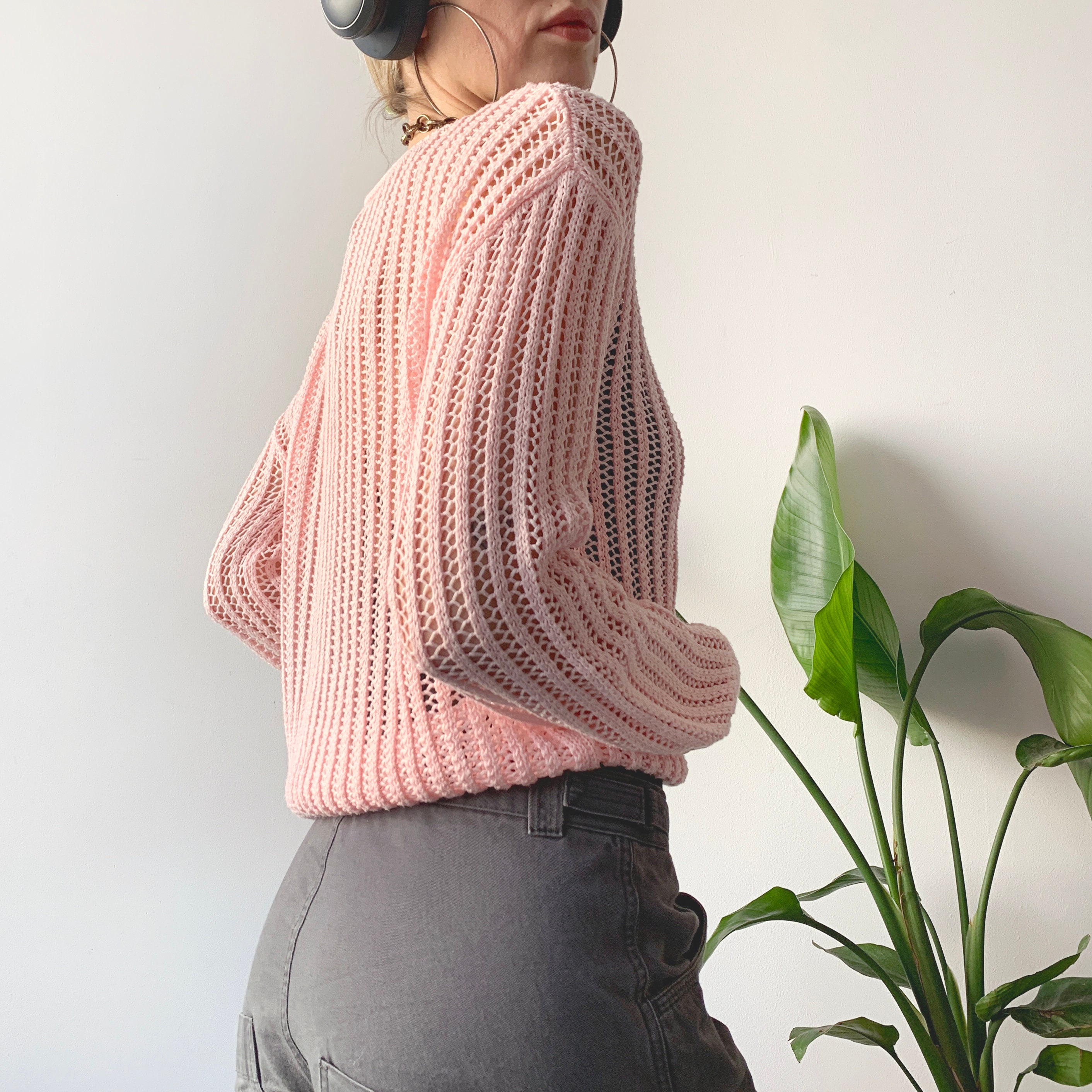 Vintage C&A Y2K 00's 2000's Pink Chunky Fishnet Cute Pastel Emo ...