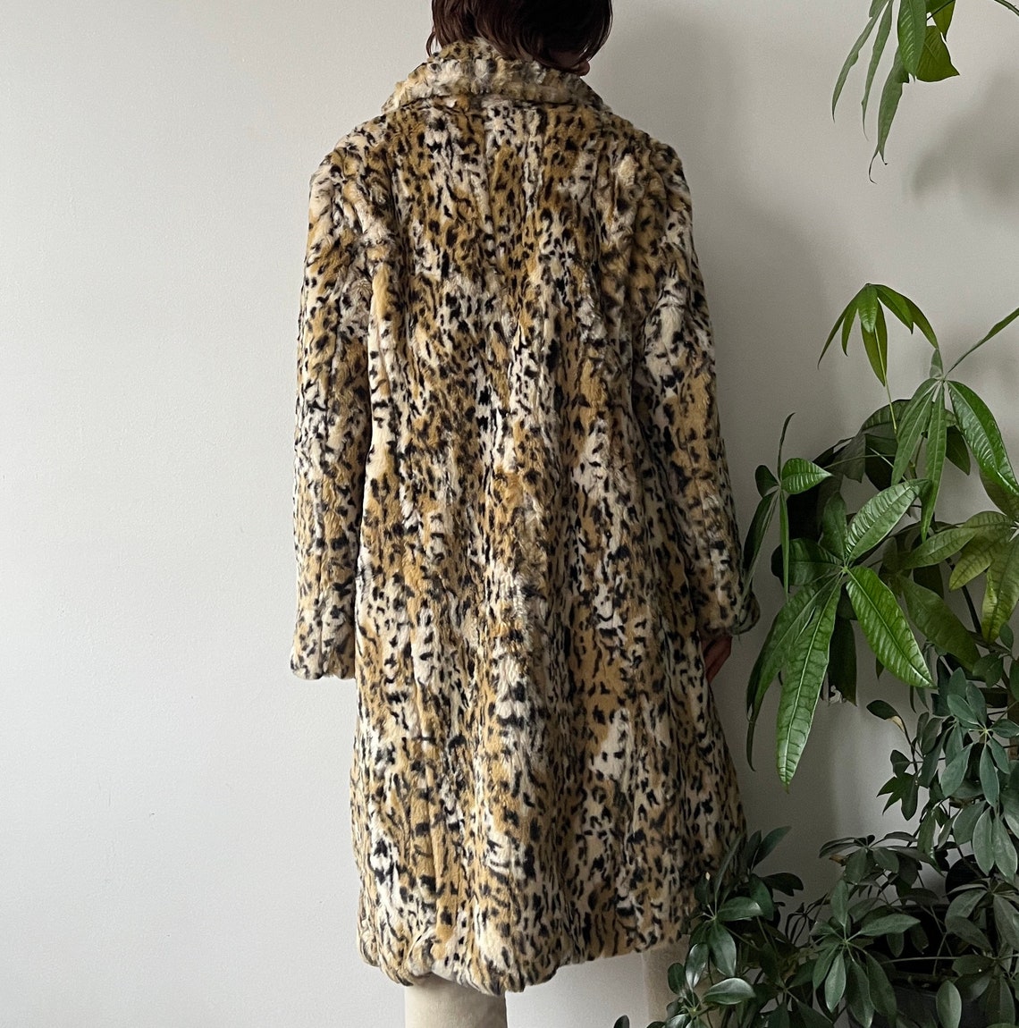 Vintage Y2K 00's 2000's Leopard Pattern Brown Button up Collared Maxi ...
