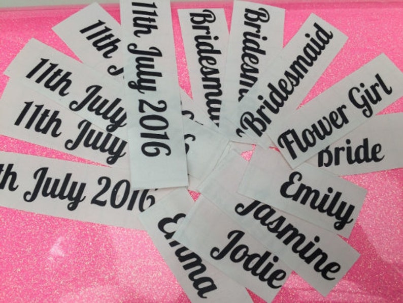 Vinyl Hanger Transfers Stickers Name Date Role DIY Make Your Own DIY ...