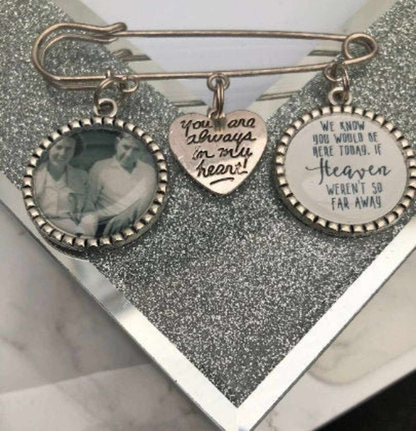 Memorial Memory Remembrance Photo Charm Kilt Pin Bouquet - Etsy UK