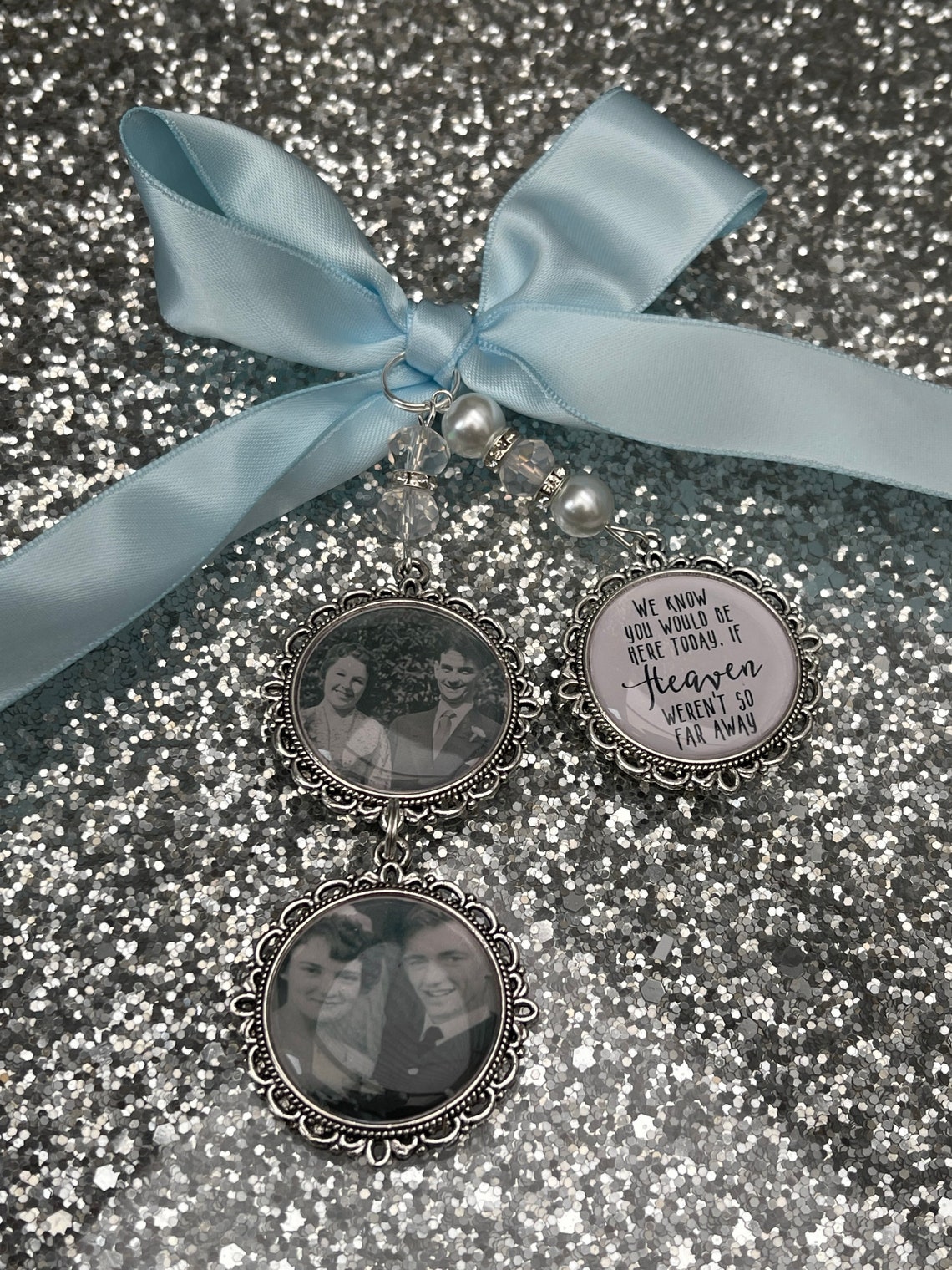 Memory Memorial Remembrance Heaven Charm Bridal Bouquet Heaven so Far ...