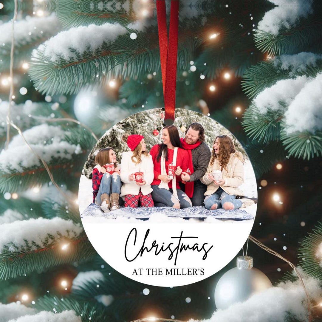 Personalised Photo Family Christmas Tree Bauble/xmas Tree Hanging ...