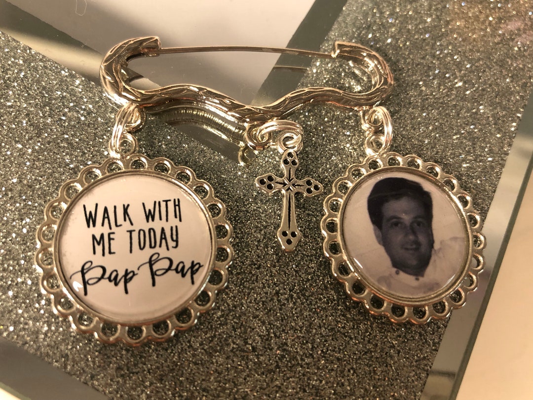 Custom Memorial Memory Remembrance Photo Charm Kilt Pin Bouquet Charm ...