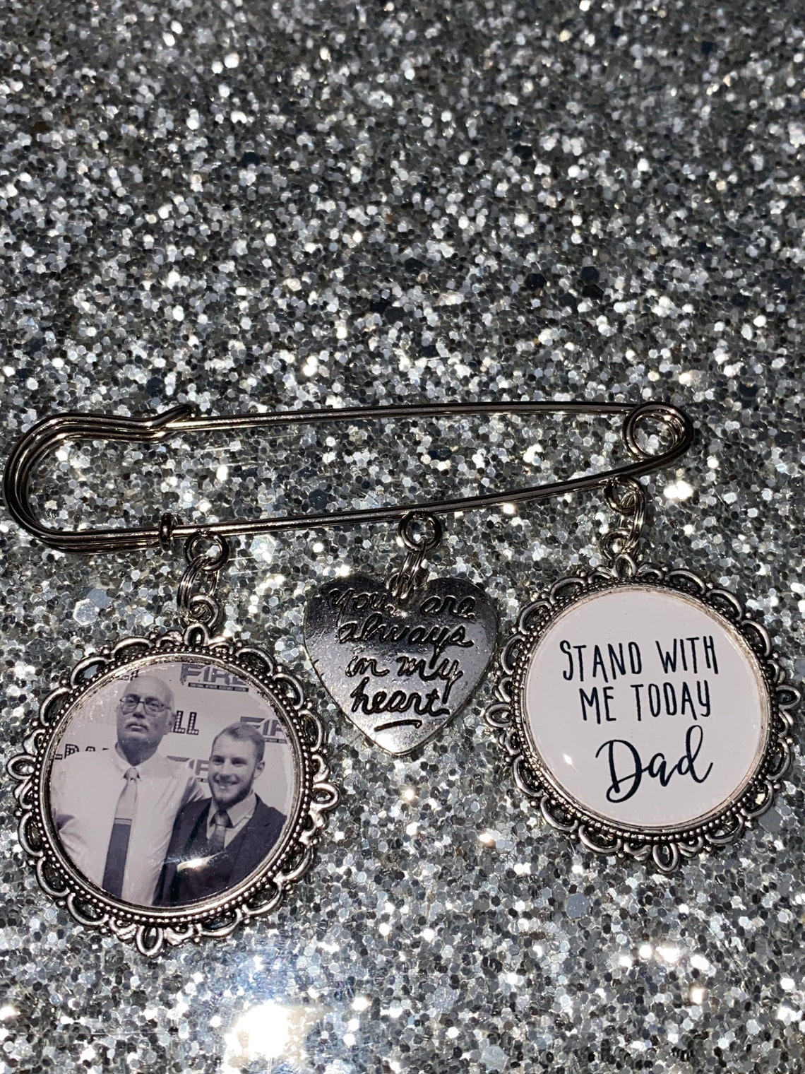 Memorial Memory Remembrance Photo Kilt Pin Bouquet Charm.groom - Etsy