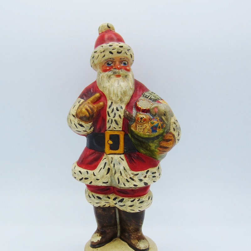 Chalkware Santa - Etsy
