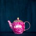 Hand Painted Porcelain Tea Pot. Decorative Ruby Red Cozy Teapot With ...