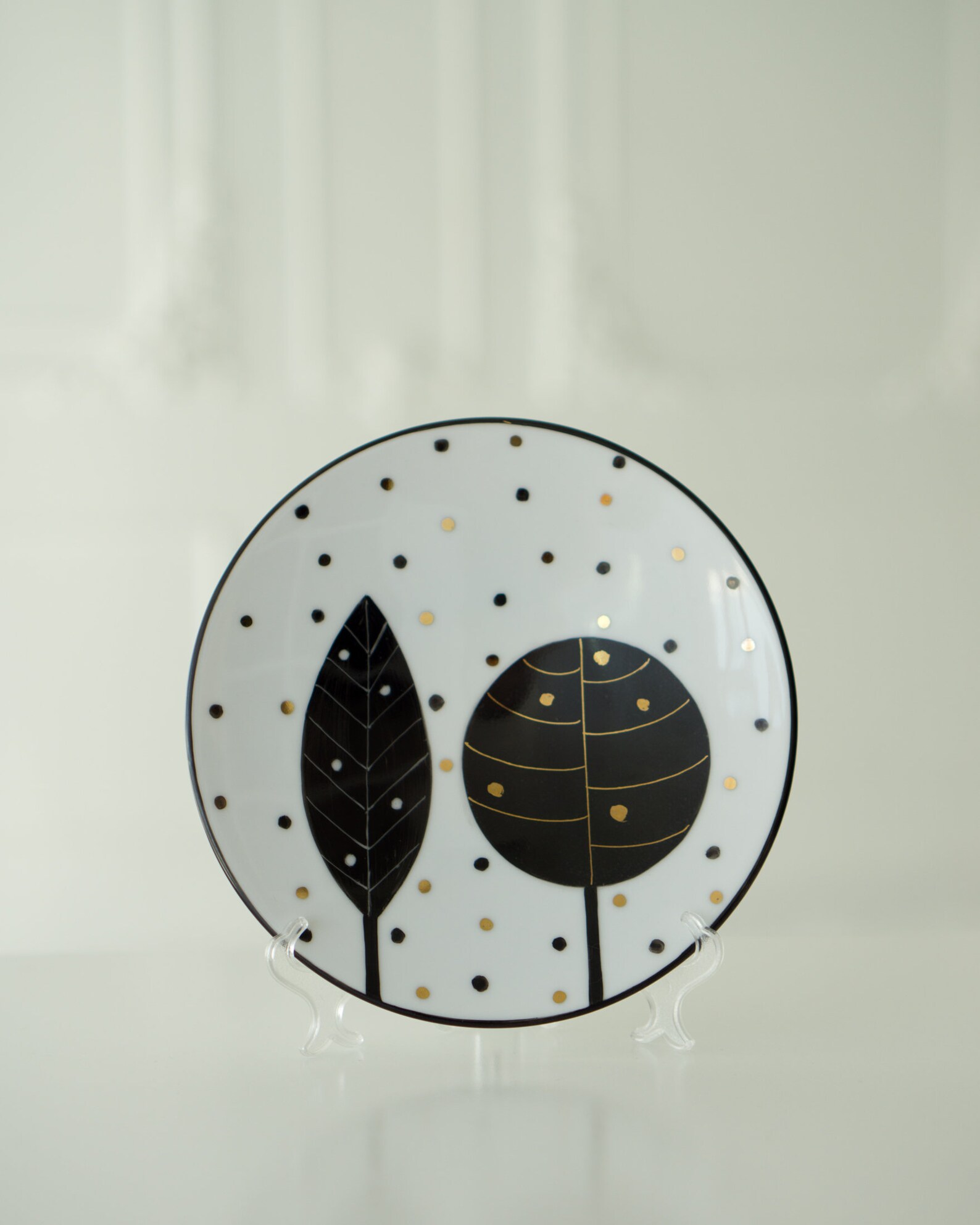 Hand Painted Porcelain Bread Plate. Cozy Personalized Dessert - Etsy